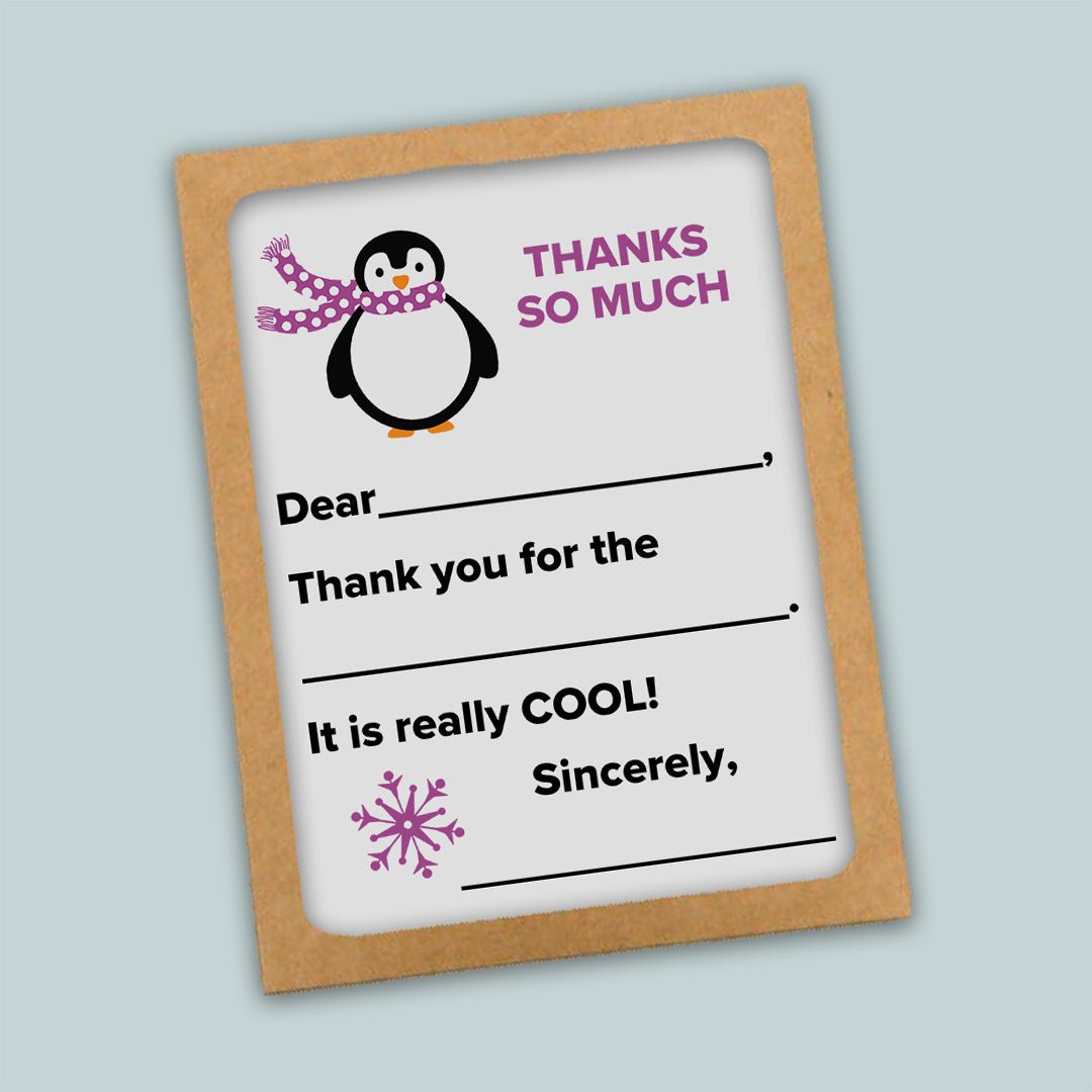 Penguin - Fill-in-the-Blank Thank You Cards – The Note House