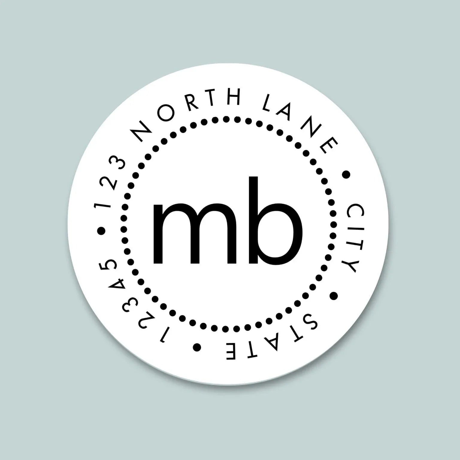 Dotty Monogram - Round Address Label – The Note House